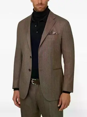 Boggi Milano Suit Pinstripe Wool-flannel