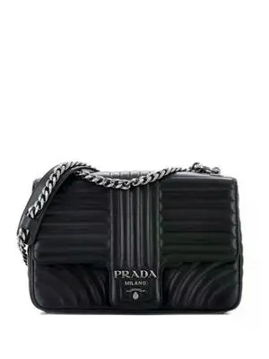 Prada Chain Flap Diagramme Quilted Leather Large Shoulder Bag