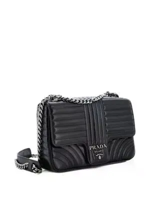Prada Chain Flap Diagramme Quilted Leather Large Shoulder Bag