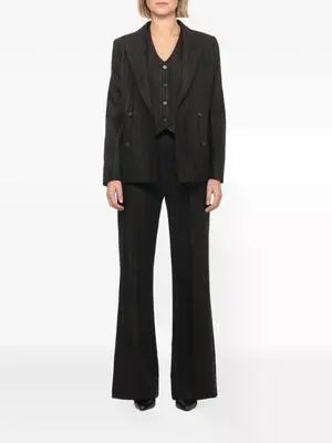 D.exterior Double-breasted Pinstripe-pattern Jacket