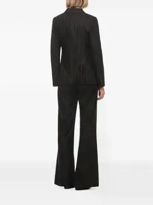 D.exterior Double-breasted Pinstripe-pattern Jacket