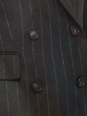 D.exterior Double-breasted Pinstripe-pattern Jacket