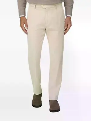 Boggi Milano Trousers In Stretch Cotton - Neutrals