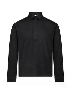 MANIFATTURE DEL NORD Long-sleeve Polo Shirt - Black