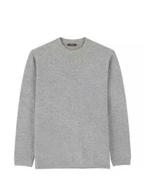 Boggi Milano T-shirt In Cotton And Cashmere Mélange Jersey - Grey