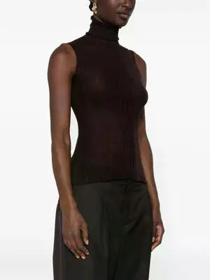 AROVESCIO Ribbed-knit Roll-neck Sweater