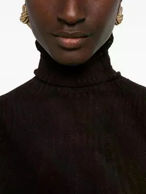 AROVESCIO Ribbed-knit Roll-neck Sweater