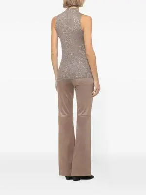 D.exterior Sequin-embellished High-neck Top