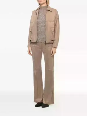 D.exterior Sequin-embellished High-neck Top - Neutrals