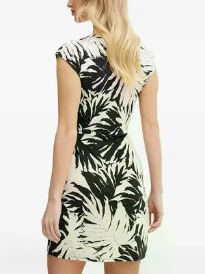 MORGAN Leaf-print Wrap Mini Dress