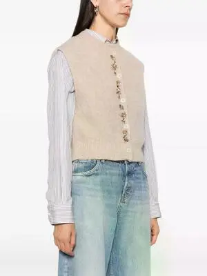 FORTE_FORTE Embellished Knitted Gilet