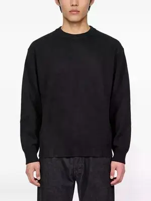 MANIFATTURE DEL NORD Crew-neck Long-sleeve Sweater - Black
