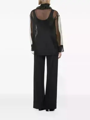 D.exterior Ruffled Silk Shirt
