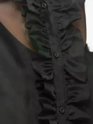 D.exterior Ruffled Silk Shirt