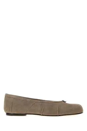 MAISON MARGIELA Dove Grey Suede Tabi Ballerinas