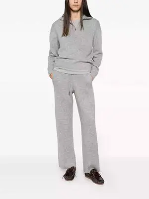 Maje Quarter-zip Knitted Sweater - Grey
