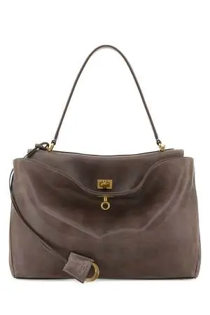 Balenciaga Mud Leather Rodeo Handbag - Brown