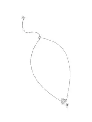 Guess Love Bites Crystal-embellished Heart Necklace - Silver