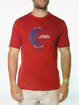 Armani Exchange Logo-print Cotton T-shirt - Red