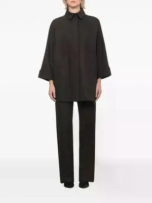 D.exterior Raglan-sleeve Turn-up Cuffs Coat
