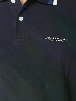 Armani Exchange Logo-print Tipped Polo Shirt