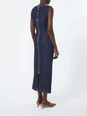 Sportmax Denim Dress With Zip Fastening