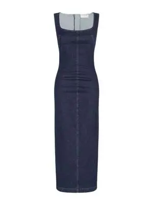 Sportmax Denim Dress With Zip Fastening - Blue