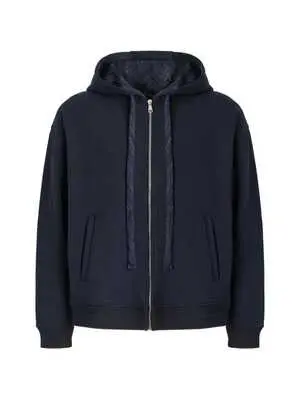 Missoni Cotton Zip-up Hoodie With Insert - Blue