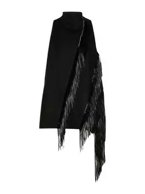 Sportmax Fringed Cotton Top - Black