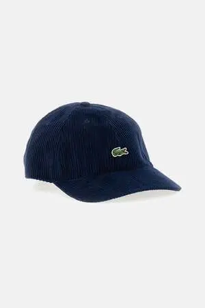 Lacoste Cappellino In Velluto - Blu