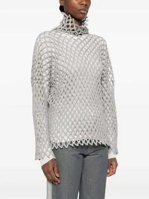 Sportmax Open-knit Turtleneck Sweater