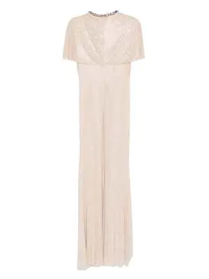 SELF-PORTRAIT Draped Maxi Dress With Embellishment