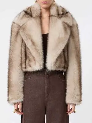Sportmax Cropped Furry Jersey Jacket - Gray
