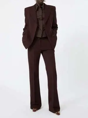Sportmax Tailored Stretch Wool Jacket Plum