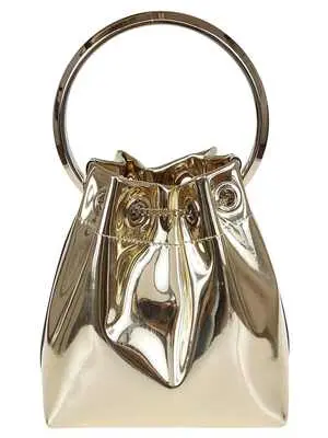 JIMMY CHOO Bon Bon Drawstring Bucket Bag - Silver