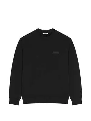 Givenchy Fleece Sweatshirt With Grosgrain Paris Detail - Black