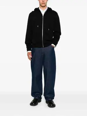 Givenchy Fleece Zip-up Hoodie With Photographic Negative Print