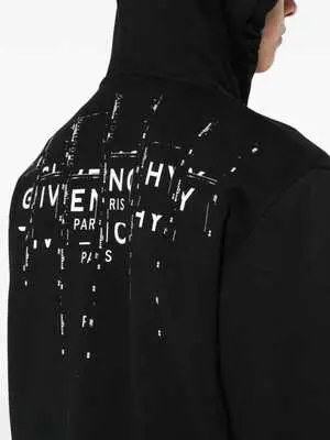 Givenchy Fleece Zip-up Hoodie With Photographic Negative Print
