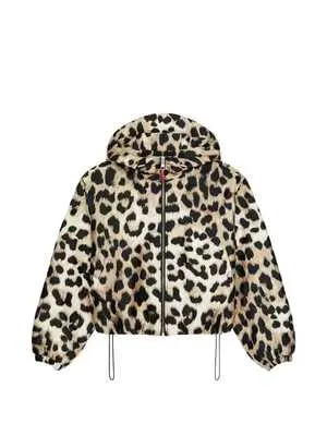 Givenchy Leopard-print Jacquard Windbreaker - Brown
