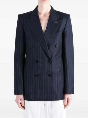 Givenchy Striped Wool Double-breasted Jacket