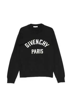 Givenchy Haute Couture Knit Sweater With Paris Detail - Black