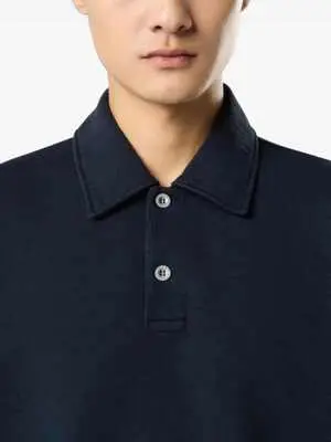 Stone Island Tubular Cotton Fleece Polo Shirt