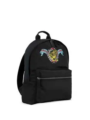 Kenzo Embroidered Jumping Tiger Backpack - Black