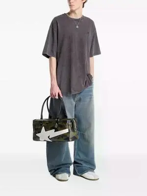 A BATHING APE Crew Neck Garment-dyed T-shirt