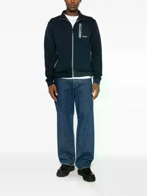 MURPHY&NYE Shore Zip-up Logo-print Sweatshirt - Blue