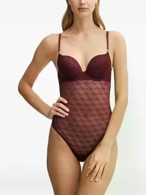 Guess Monogram-lace Underwired Bodysuit