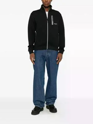 MURPHY&NYE Shore Zip-up Logo-print Sweatshirt - Black