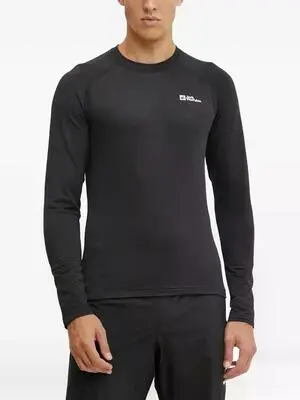 JACK WOLFSKIN Infinite Warm Raglan-sleeve Logo-print Base Layer