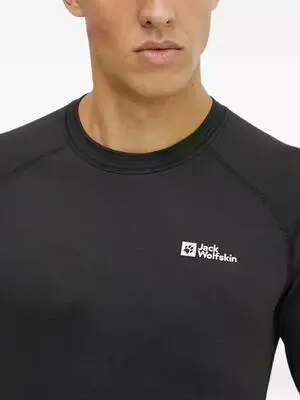 JACK WOLFSKIN Infinite Warm Raglan-sleeve Logo-print Base Layer