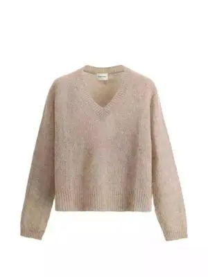 SCAGLIONE Boxy V-neck Sweater - Neutrals
